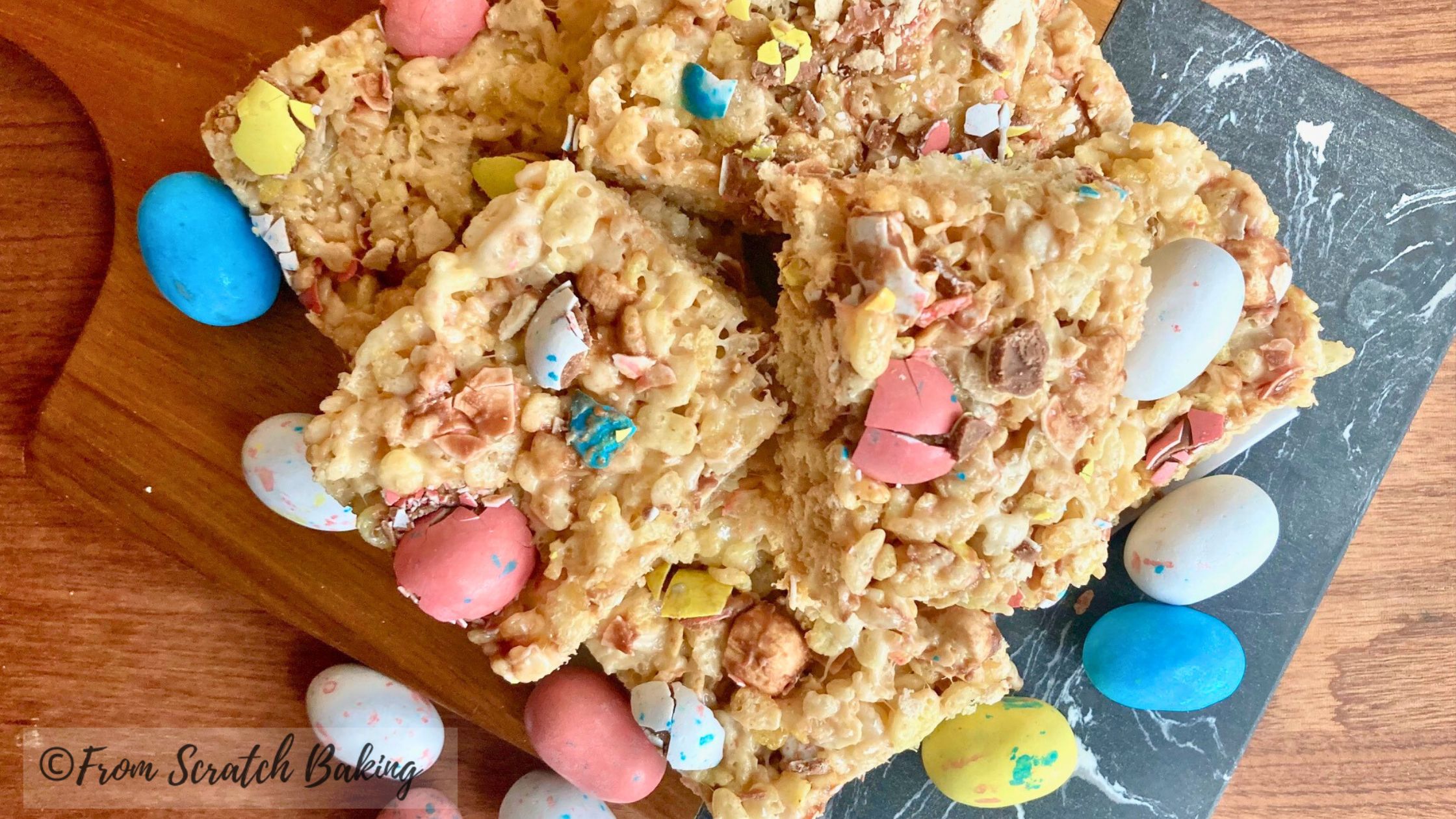 Robin Egg Rice Krispie Treats | From Scratch Baking